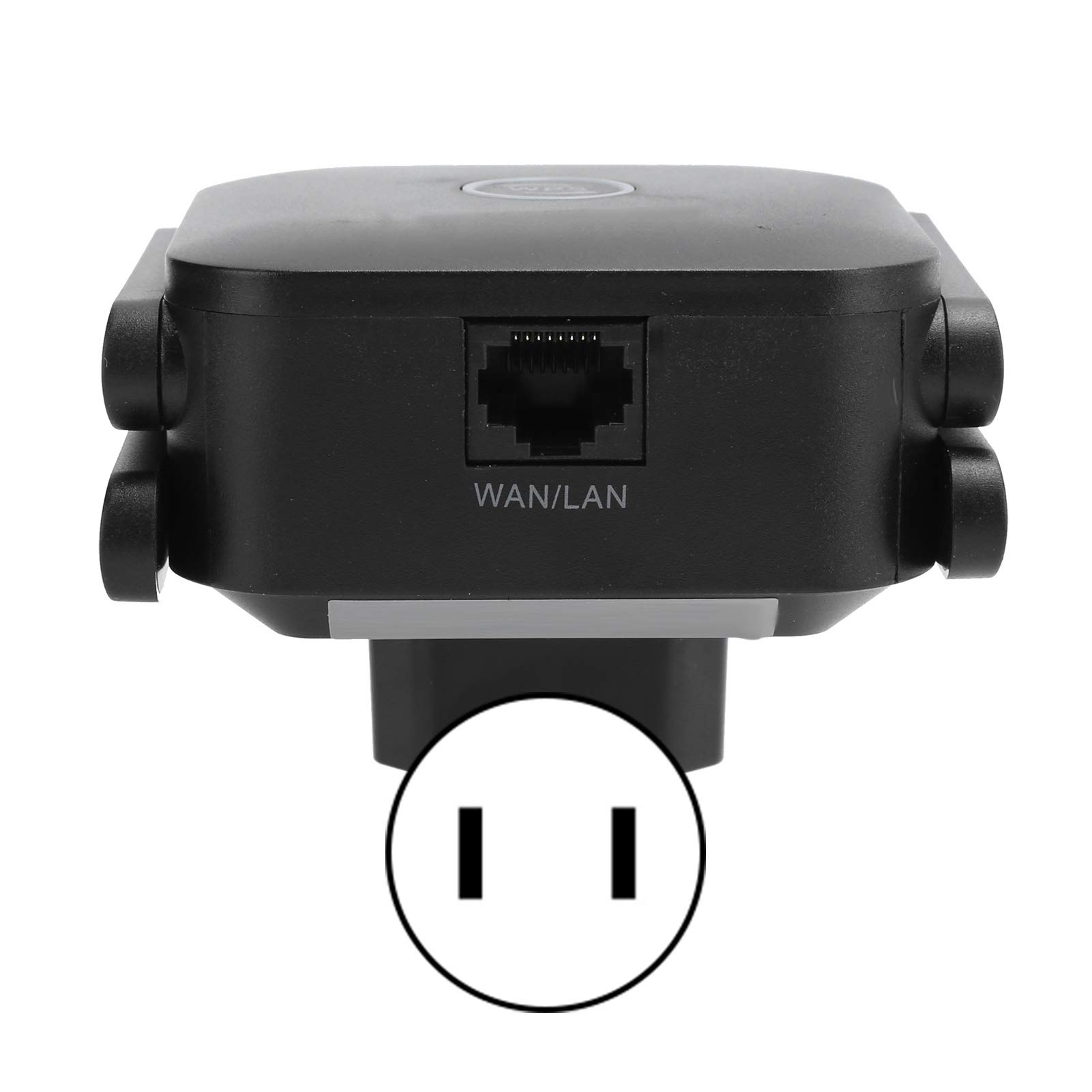 Kafuty-1 WiFi Range Extender, Wireless WiFi Repeater Signal Amplifier Up to 300meters / 984.3ft, WiFi Repeater Up to 300Mbps Speed, 2.4 ghz, 802.11 b/g/n, with Ethernet Port(Black US)