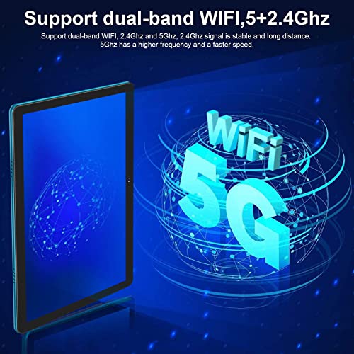 MEBERRY Updated Android 11.0 Tablet : 10.1-inch Ultra-Fast 4GB/RAM,64GB/ROM Tablets-8000mAh Battery-2.4G+5G WiFi Support - Bluetooth Keyboard | Mouse | M7 Tablet Cover and More Include - Metal Blue