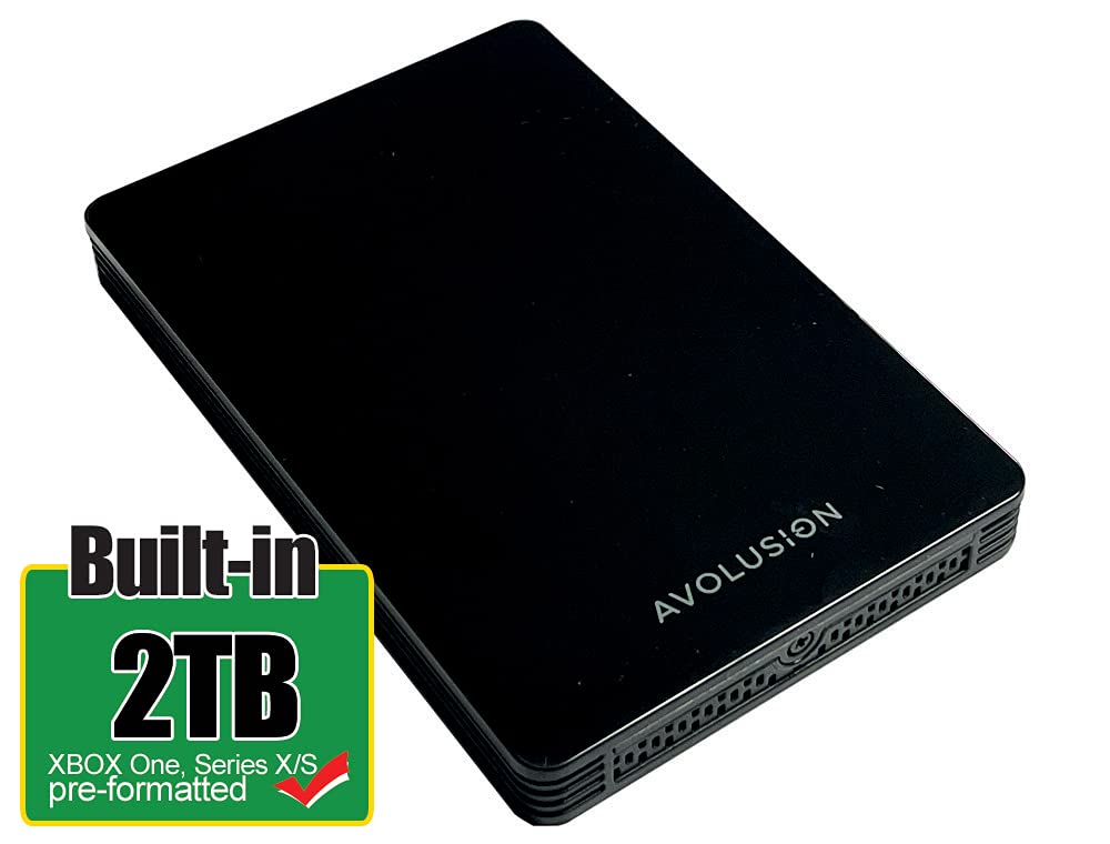 Avolusion HD250U3-Z1-PRO 2TB USB 3.0 Portable External Gaming Hard Drive (for Xbox One X, S & Series X | S - Pre-Formatted) - 2 Year Warranty