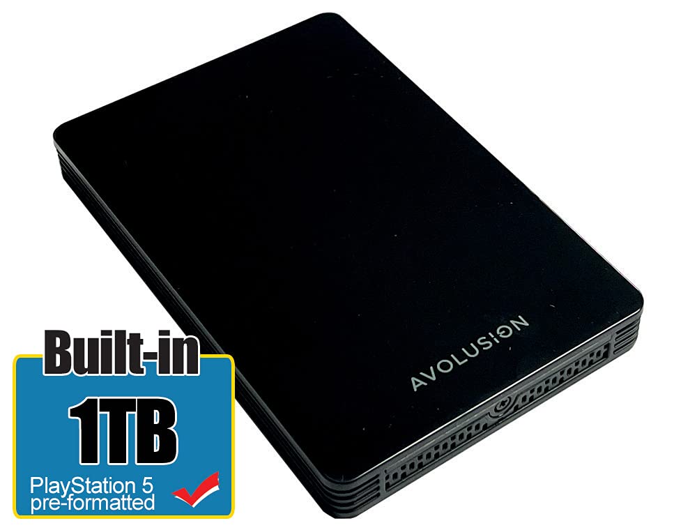 Avolusion HD250U3-Z1-PRO 1TB USB 3.0 Portable External Gaming Hard Drive (PS5 Pre-Formatted) - 2 Year Warranty