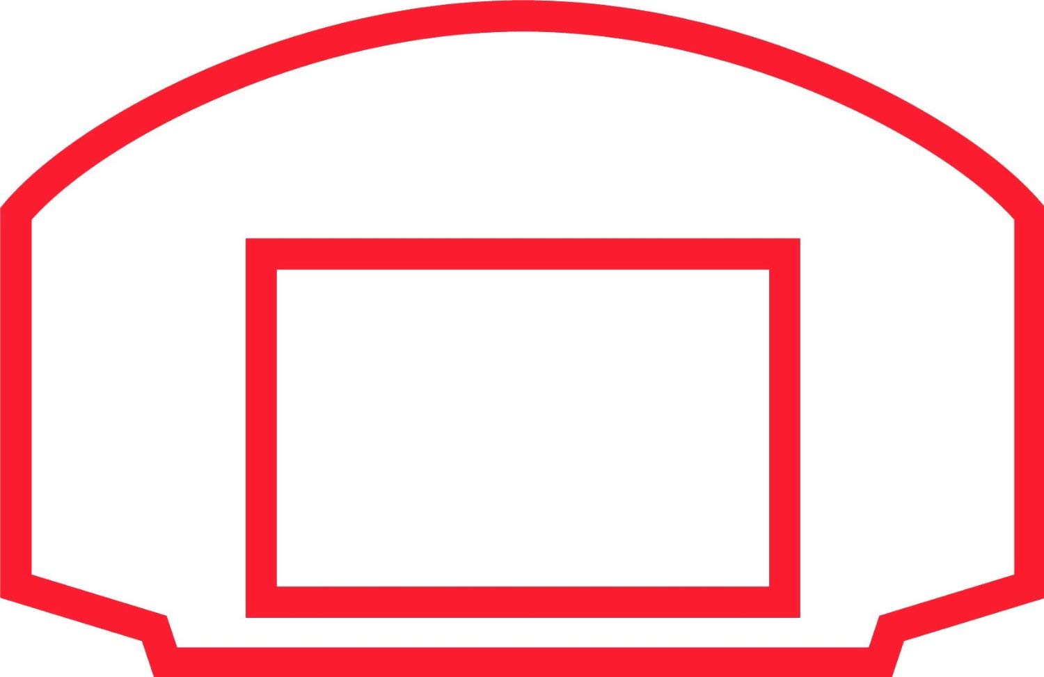 ArogGeld Sticker 66x46cm Red and White Basketball Backboard, Sports Vinyl Wall Art Decal for Homes, Offices, Kids Rooms, Nurseries, Schools, High Schools, Colleges, Wall Art