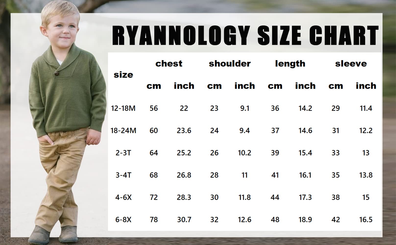 Ryannology Toddler Baby Boys Girls Sweater Shawl-Collar V Neck Pullover Sweaters Cable Kintted Photoshoot Outfits