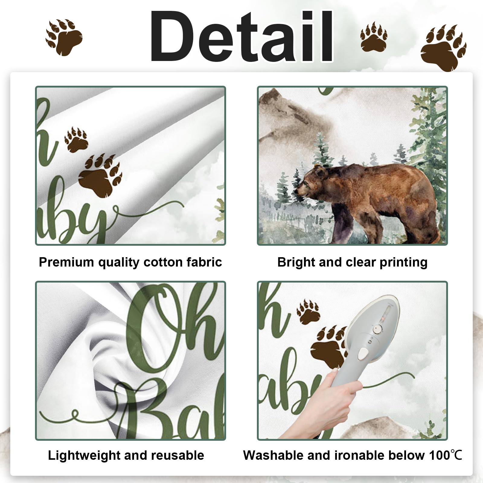 Avezano Let The Adventure Begin Backdrop Oh Baby Woodland Baby Shower Backdrop Boys Mountain Wilderness Adventure Baby Shower Decorations Background 7x5 ft