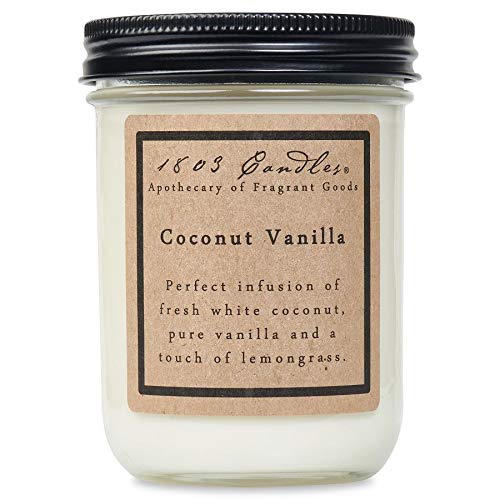 1803 Candles - 14 oz. Jar Soy Candles - (Coconut Vanilla)