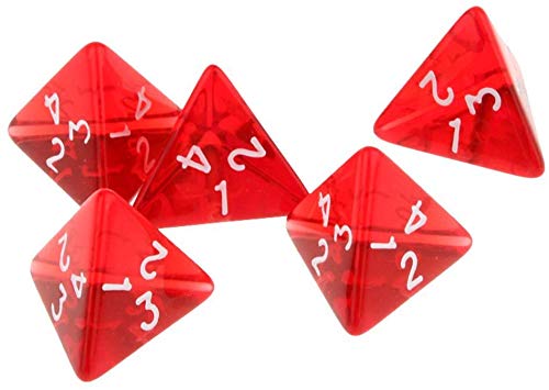 25 Pieces D4 Dice Cone Clear Transparent 4-Sided Dice Set Fit for Party Board Game Toys Dice