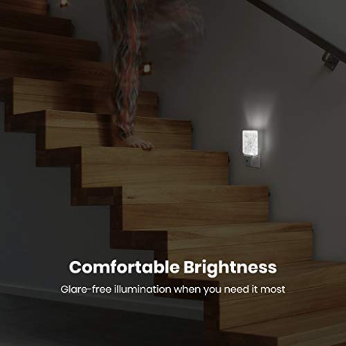 AICLIV Night Light, LED Night Lights Plug Into Wall - Smart Dusk to Dawn Sensor Activated, Energy Efficient Nightlight for Hallway, Kids, Nursery, Bedroom, Bathroom, 2 Pack (White Marble)