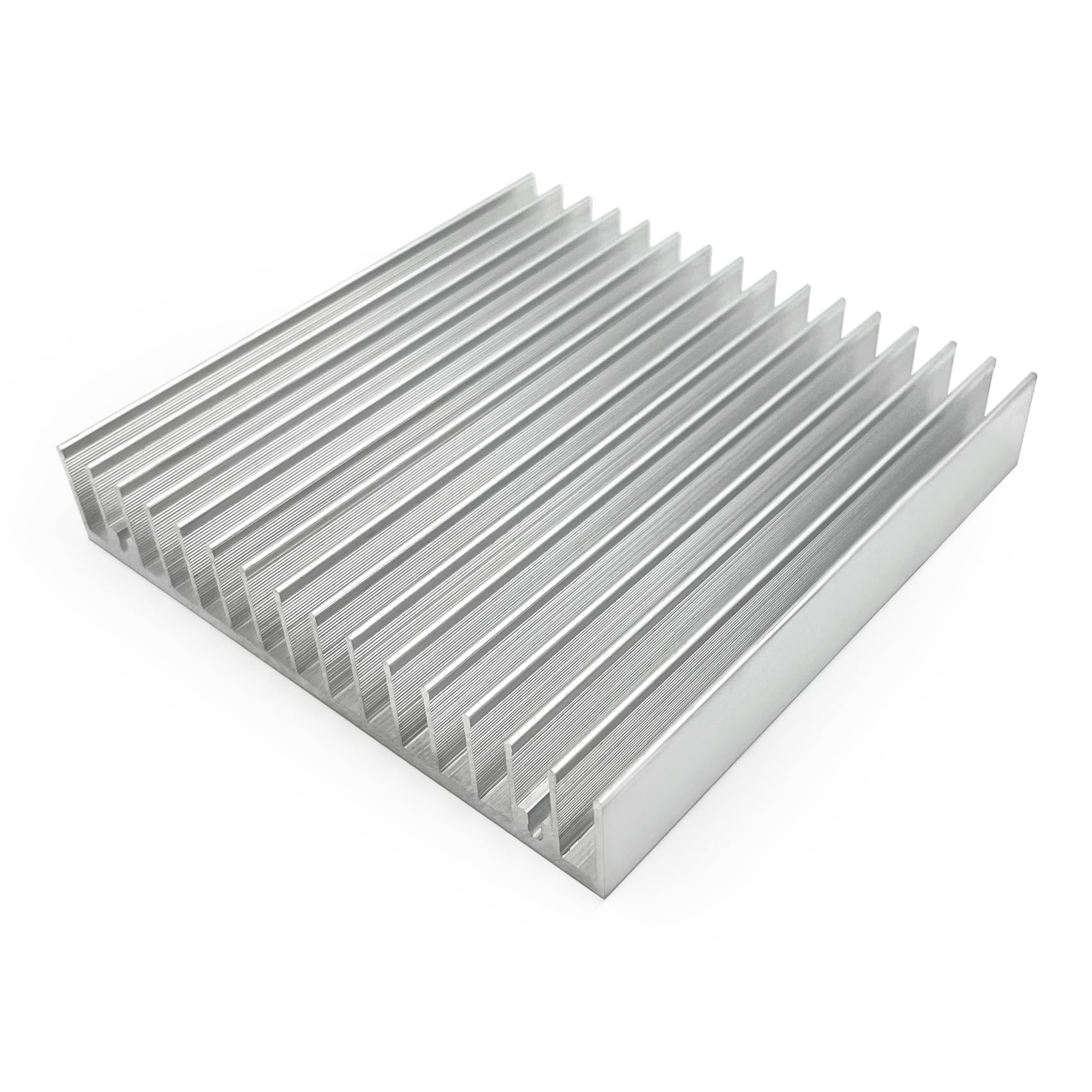 Awxlumv 100mm Heatsink 100x100x18mm/ 3.94''x3.94''x0.71'' Heat Sinks Radiator for Circuit Board Transistor Semiconductor Devices Control System Multimedia Components Equipment with 16 Fins - Sliver