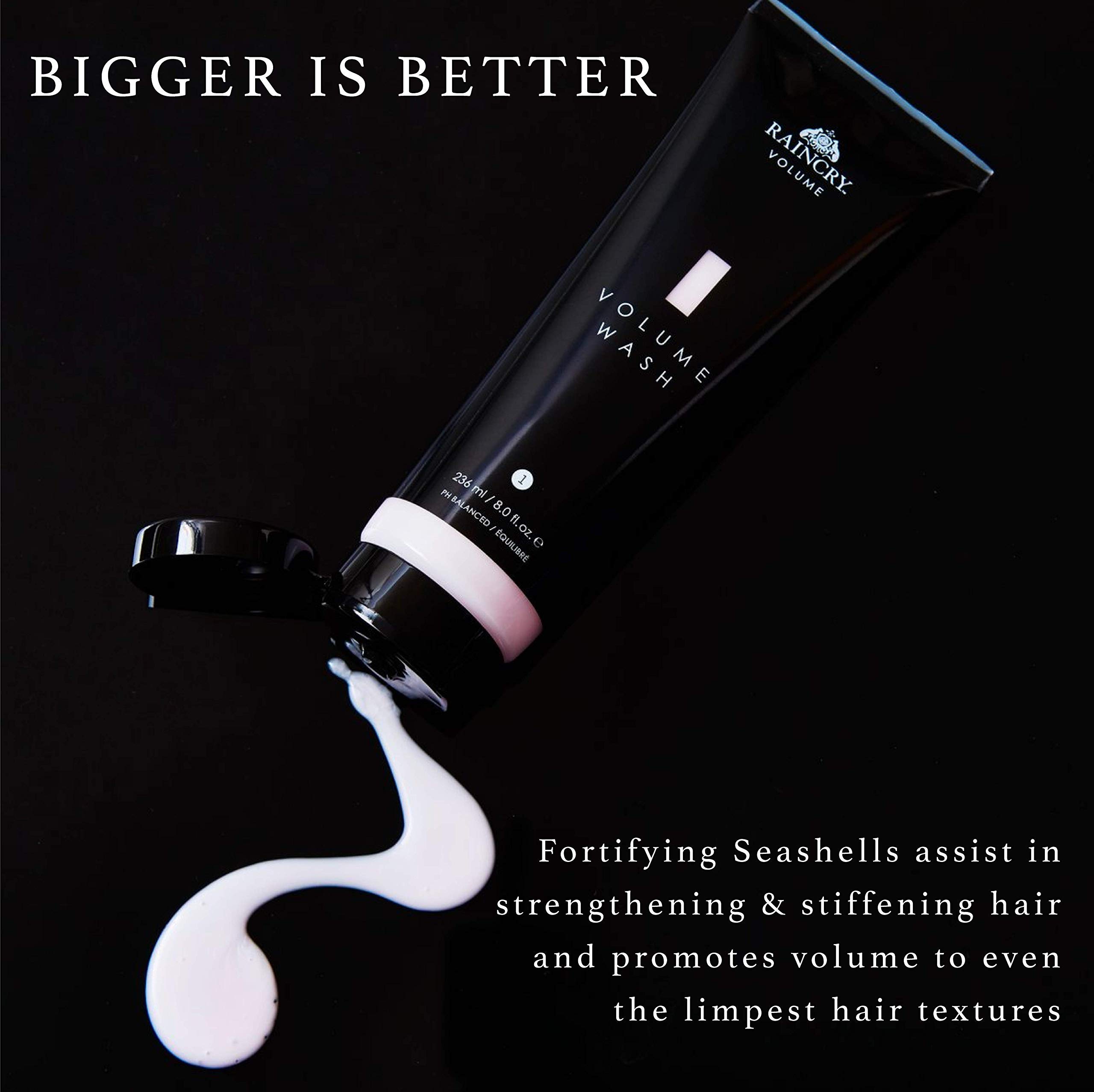 RAINCRY Volume Wash Shampoo β Natural, Professional Hair Product with Salon Stylist Quality for Fine to Normal Hair β 236 mL