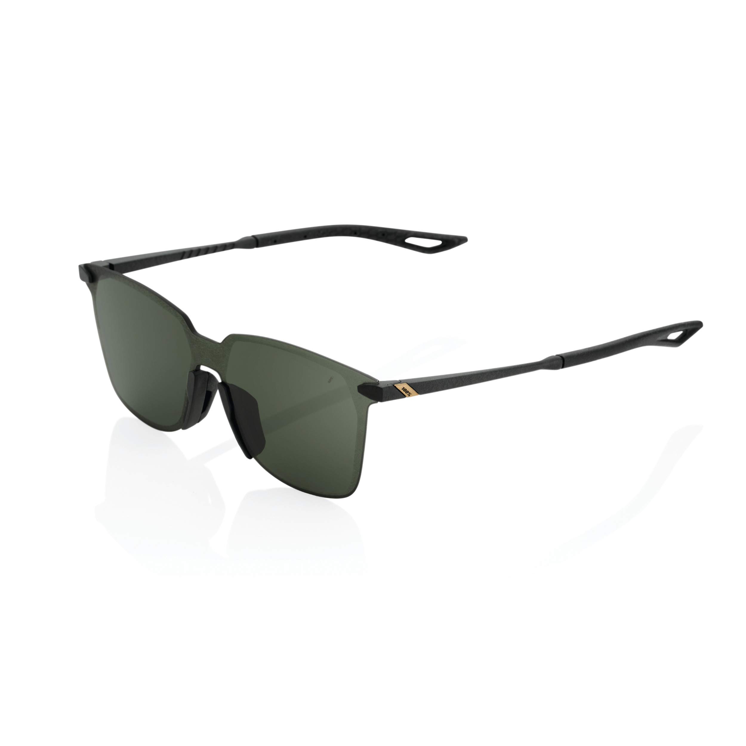 100% Legere Square Ultralight Rimless Sunglasses - Durable Frameless Active Performance Eyewear w/Rubber Temple & Nose Grip (Soft TACT Stone Grey - Black Mirror)