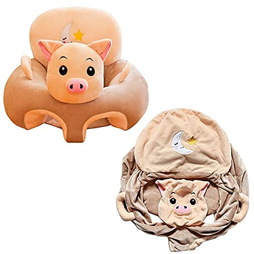 JIAOAO 1 Pcs Cute Baby Sofa Cover,Sofa Chair Baby,Baby Support Sofa Chair Baby Learning Seat Plush Shell Chairs for Babies.(No Filling)