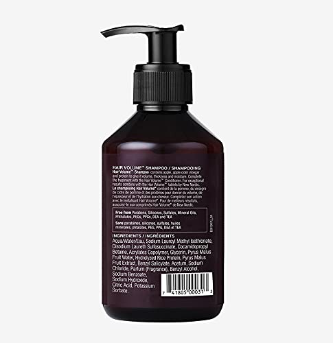 New Nordic Hair Volume Shampoo, Herbal Recipe for Thicker Fuller Hair, Vegan, Clean Ingredients, 8.5 Fl Oz