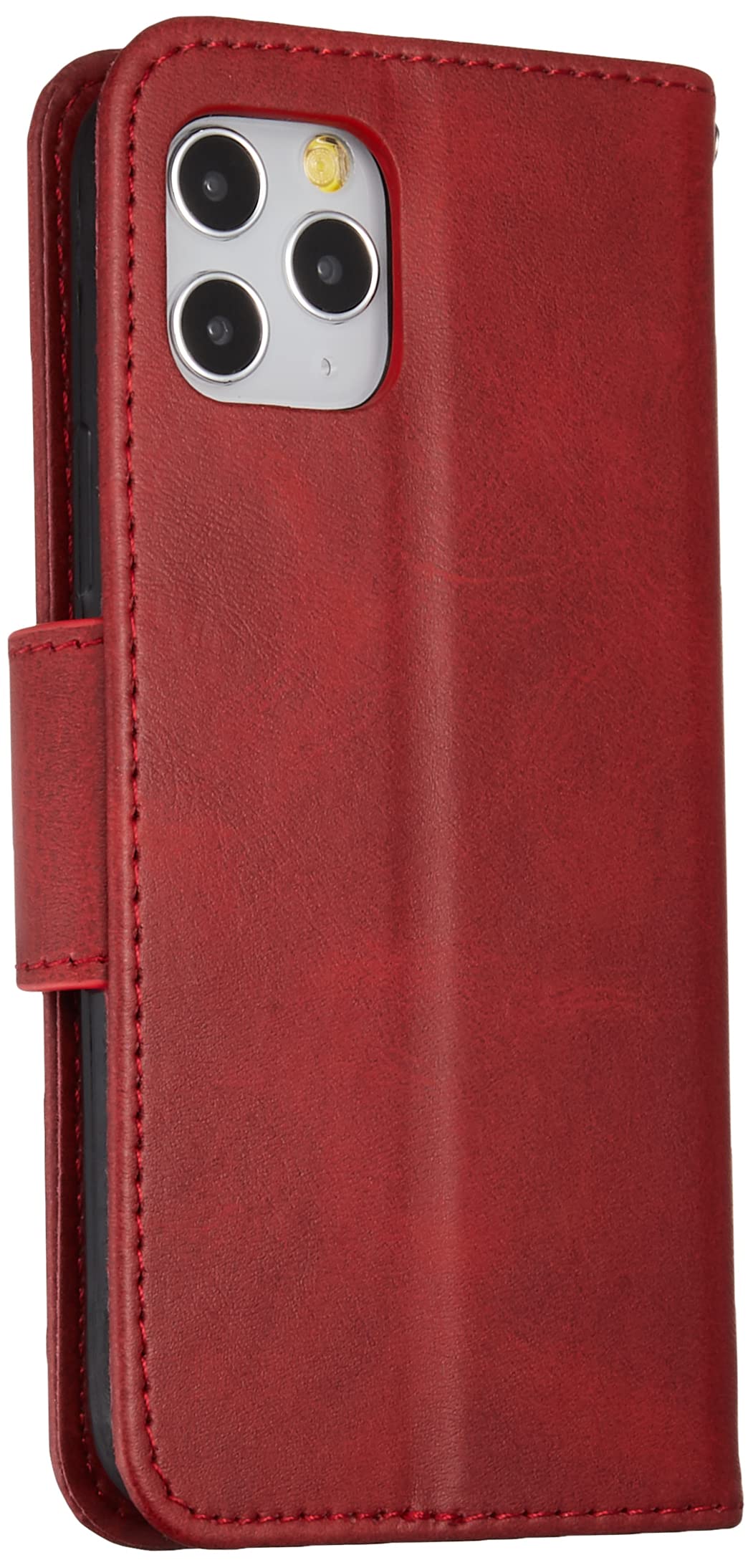 Glow Co., Ltd. iPhone 11 Pro Notebook Type Case with Strap, Red, Tempered Glass & Stylus Pen Included 406-2-02