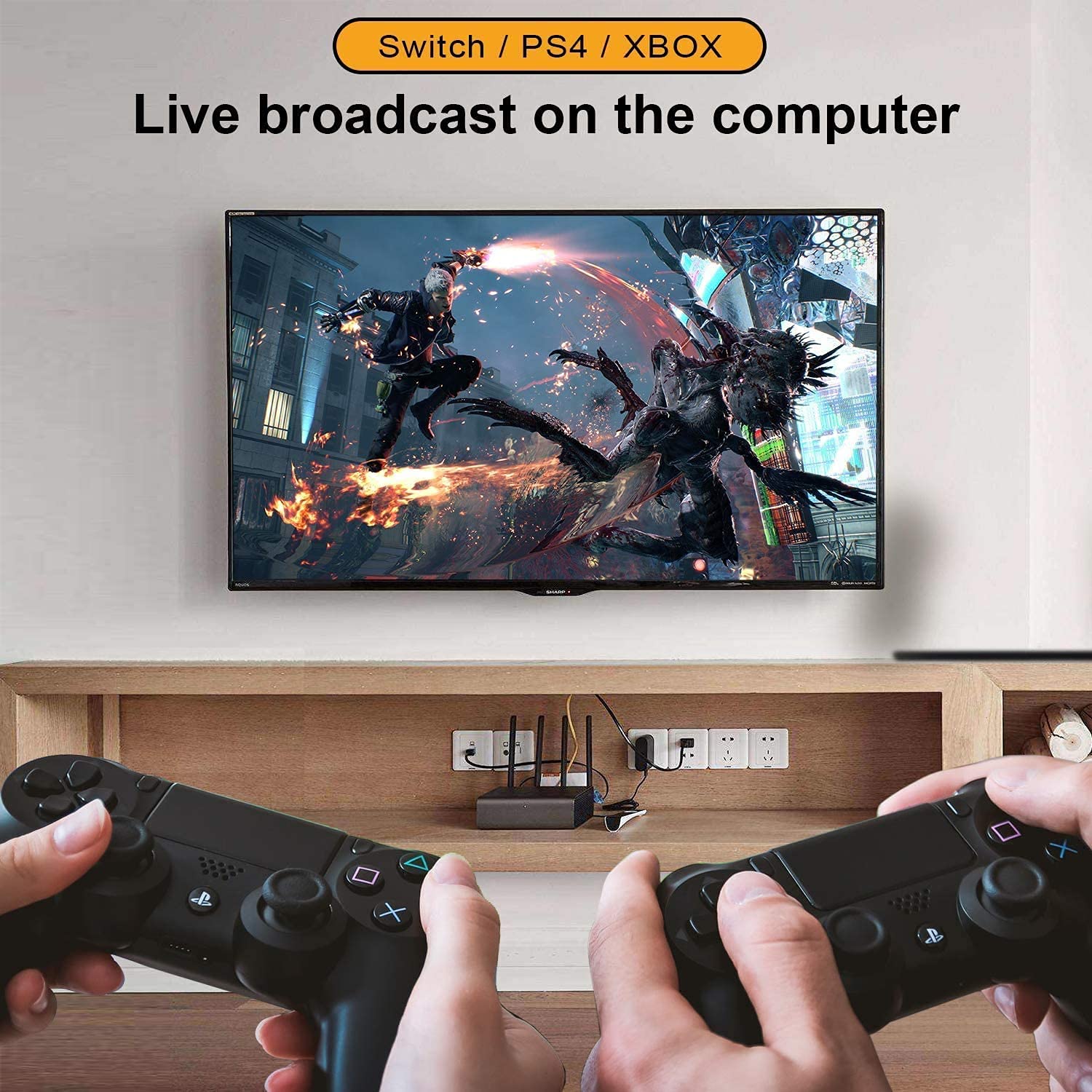 4K Video Capture Card, HDMI to USB Capture Card 1080P for Streaming, Recording, Gaming, Compatible with Nintendo Switch, PS5, Xbox