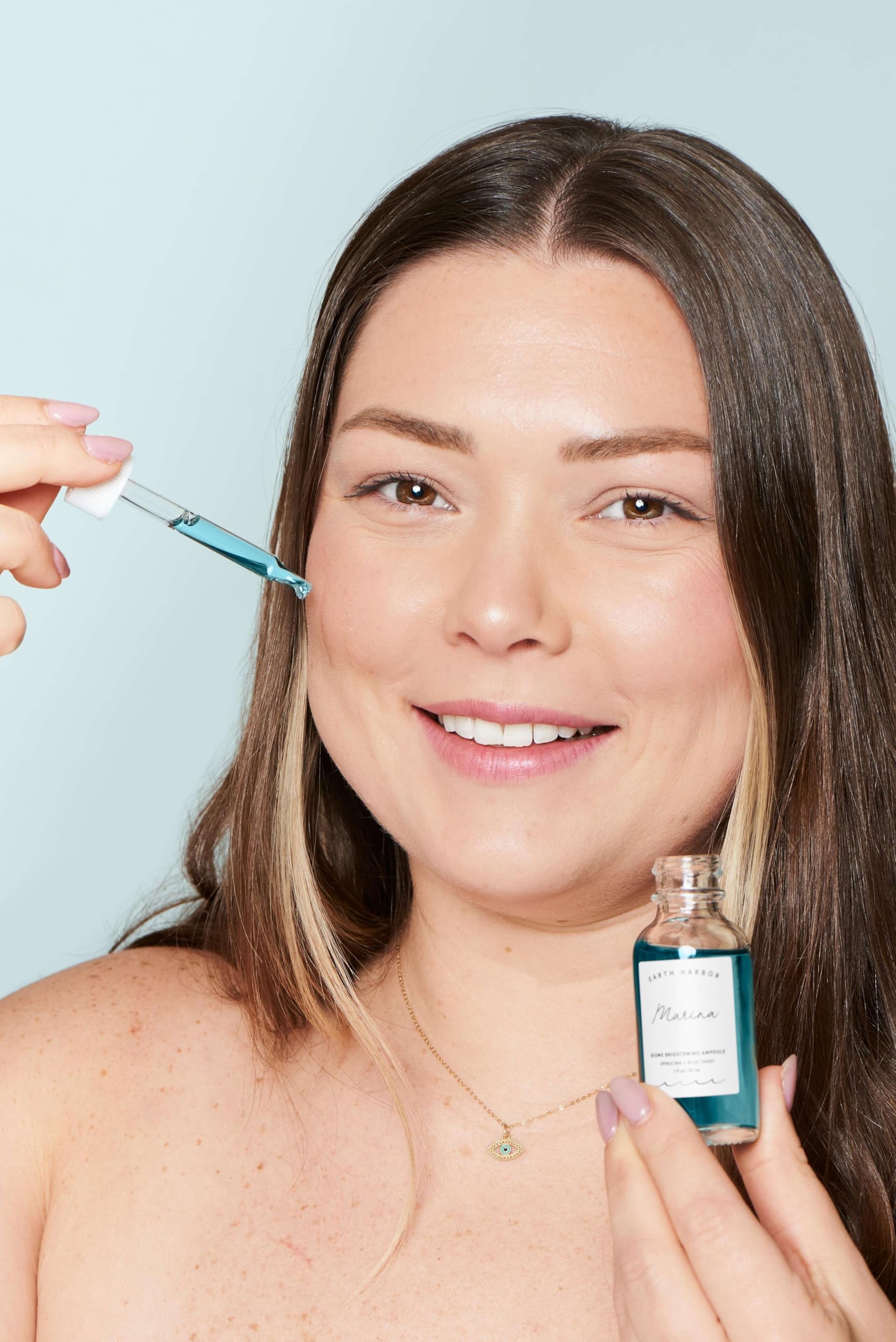 Earth Harbor | MARINA Biome Brightening Ampoule - Brightens & Balances | Blue Tansy + Spirulina + Squalane | 1 fl oz