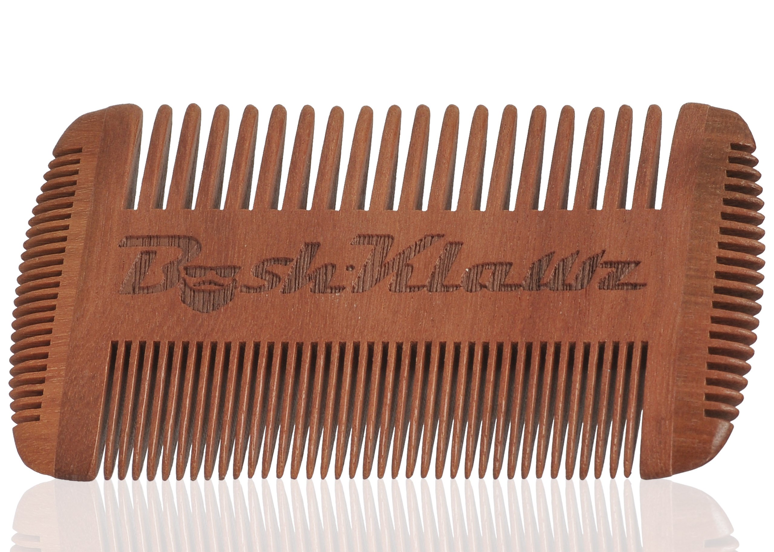 4Klawz Beard Comb - Pocket Comb for Men's Hair Beard Mustache and Sideburns with 4 Sides of Wide & Fine Teeth - Best Bearded Man Grooming Gift Special