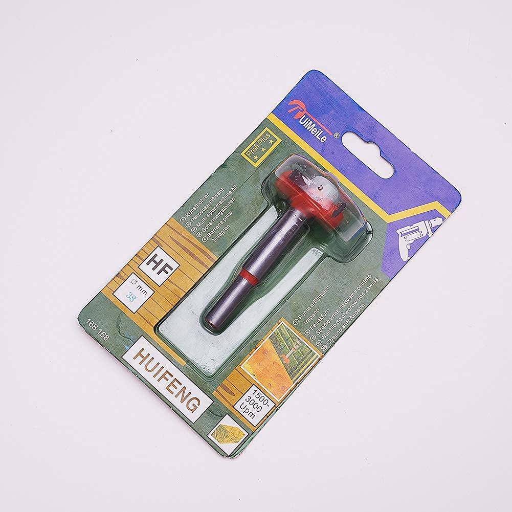 Hegebeck Forstner Drill Bits 1.5" Woodworking Hole Saw Boring Drill Bits Carbide Wood Drilling Cutter with 3/8inch Round Handle for Wood Plastic Plywood