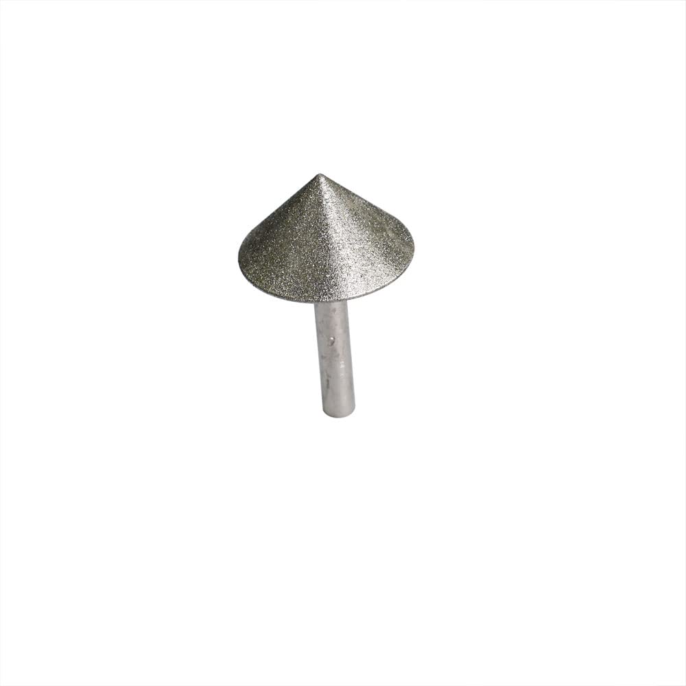 Albedel Tapered Drill Bit Chamfer Cutter Countersink Diamond Grinding Hole Tool 30mm Dia 90 Degree 8mm Shank for Ceramic Glass Marble Wood