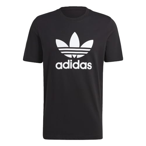 adidas Originals unisex baby Trefoil Tee Shirt, Black/White, 18 Months US