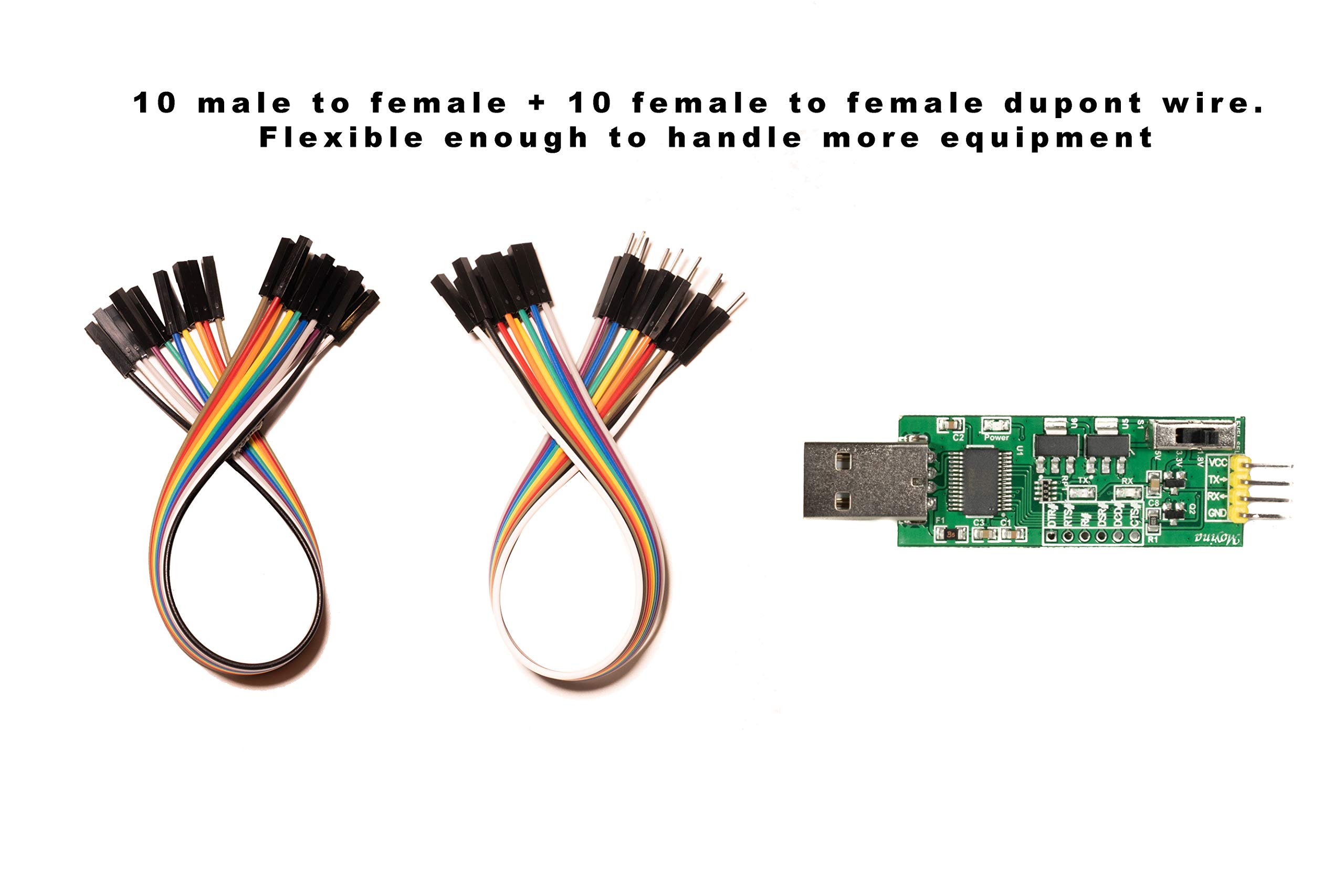 USB to TTL Serial Converter Adapter 1.8V 3.3V 5V FT232RL for Development Projects with Windows Mac Linux