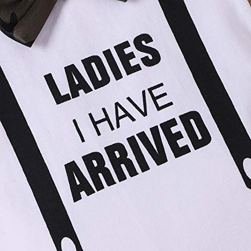 Tikoubabe Baby Boy Clothes Stuff Infant Summer 3 Piece Outfits Newborn Cute Letter Printed Romper Short Sleeve + Pants + Hat Funny Letter Printed Straps Camo 70cm