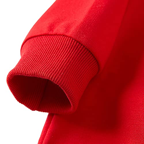 Autumn Winter Family Matching Outfits Mom and Daughter Long Sleeve Sweater Pullover Top (Red,Kid 12-18 Months)