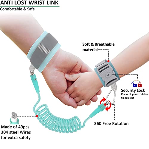 3 in 1 Baby Toddler Leash, ELONGRIVER Anti Lost Wrist Link Child Leash for Walking Safety Harness Leash Backpack for Toddlers