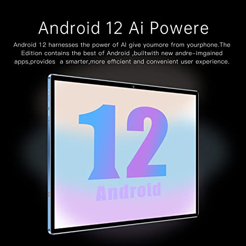 10.1" 256GB WiFi Android Tablet w/Long Lasting Battery, Compact, Sturdy Metal Frame, WiFi,Bluetooth, Dual-SIM Supoort Tablet - Golden