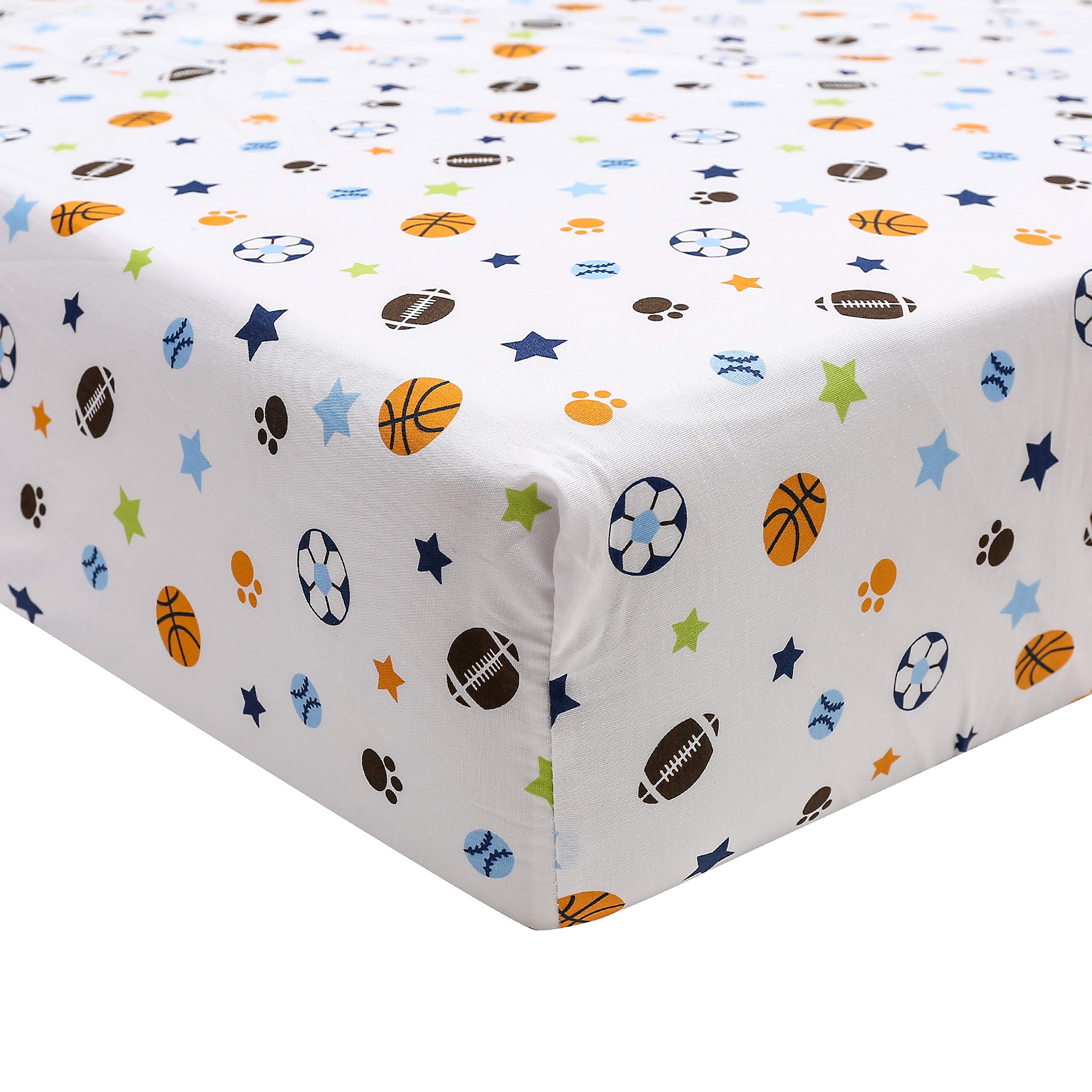 Brandream Crib Bedding Sets for Baby Boys - Sport Champ Dogs 5-Piece Nursery Set