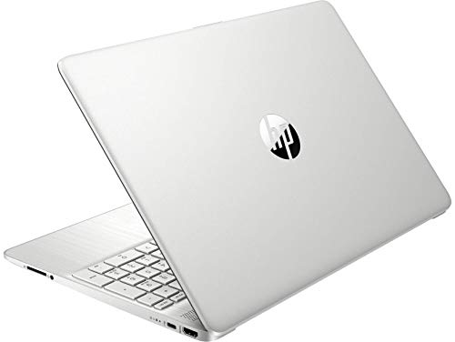 HP 15 Business Laptop Computer 15.6 inch Full HD Anti-Glare Display AMD Hexa-Core Ryzen 5 5500U (Beats i7-10510U) 32GB RAM 1TB SSD USB-C Win 10 Natural Silver + HDMI Cable