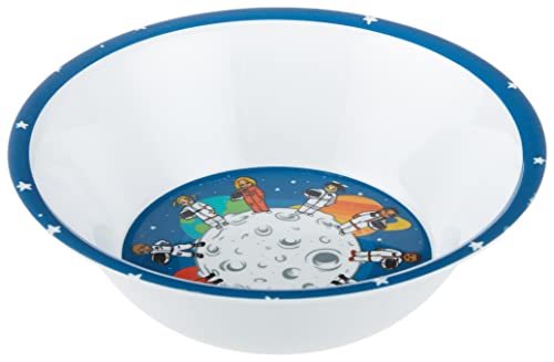 Colorfull Plates 3 Piece Kids Dinnerware Set, Space Themed, BPA-Free Melamine, Multicolor, Toddler Feeding Set