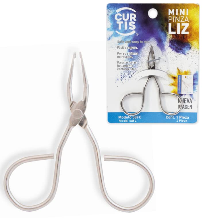 PROFESSIONAL Mini TWEEZERS, The BEST PRECISION EYEBROW TWEEZERS Men/Women; PORTABLE/TRAVEL Length 2.8” Width: 2.2” Beauty Tools for Facial Hair, Ingrown Hair, Blackhead; Model 58FC; MADE IN MEXICO