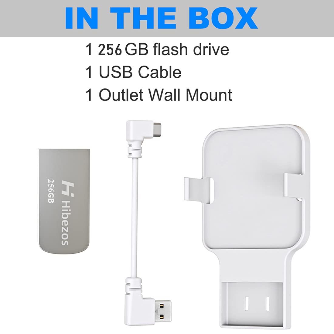 256GB USB Flash Drive and Outlet Mount for Blink Sync Module 2, Save Space and Easy Move Mount Bracket Holder for Blink Outdoor Indoor Security System (Blink Sync Module 2 is NOT Included)