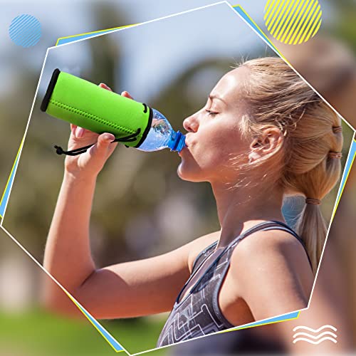 10 Pack Neoprene Water Bottle Sleeves Insulators Beverage Bottle Can Sleeves Covers 16 17 oz Coolers Holder Non Slip Water Bottle Cover Sleeve