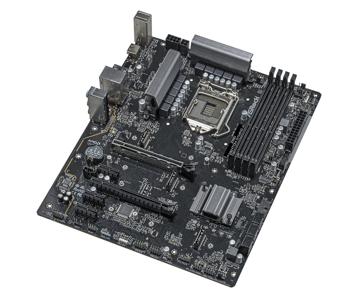 ASROCK Z590M PHANTOM GAMING 4 LGA1200/ Intel Z590/ DDR4/ SATA3&USB3.2/ M.2/ Micro ATX Motherboard