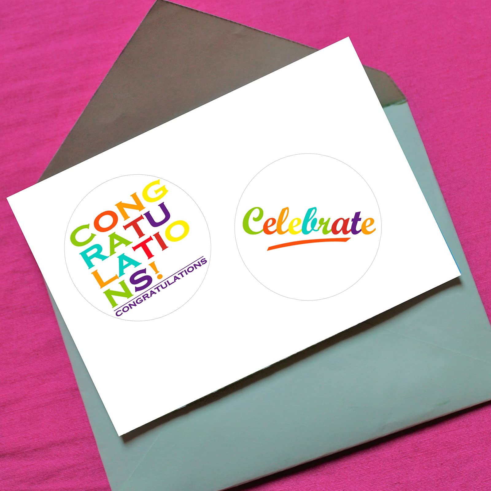 Congratulations Stickers Assortment Congrats Envelopes Seals,Graduation,Encouragement Labels for Men,Women,and Kids,2 Inch 504 Pcs
