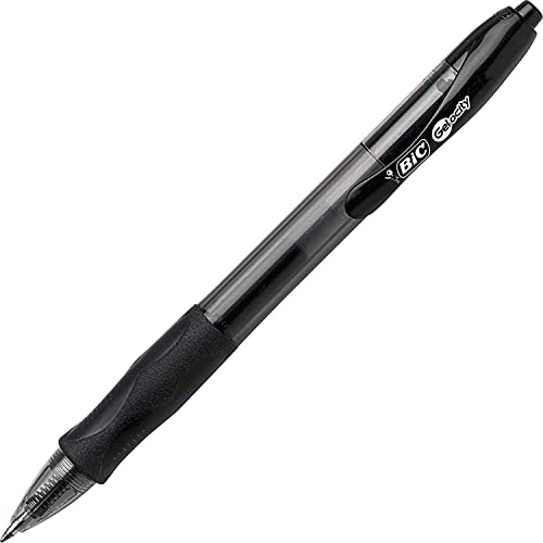 BIC SUPER SMOOTH Gel-ocity gel pens, Bulk Pack Of 24 Ink Pens, 12 Black And 12 Blue Retractable Gel Pens, Medium Point 0.7 mm, 24-count