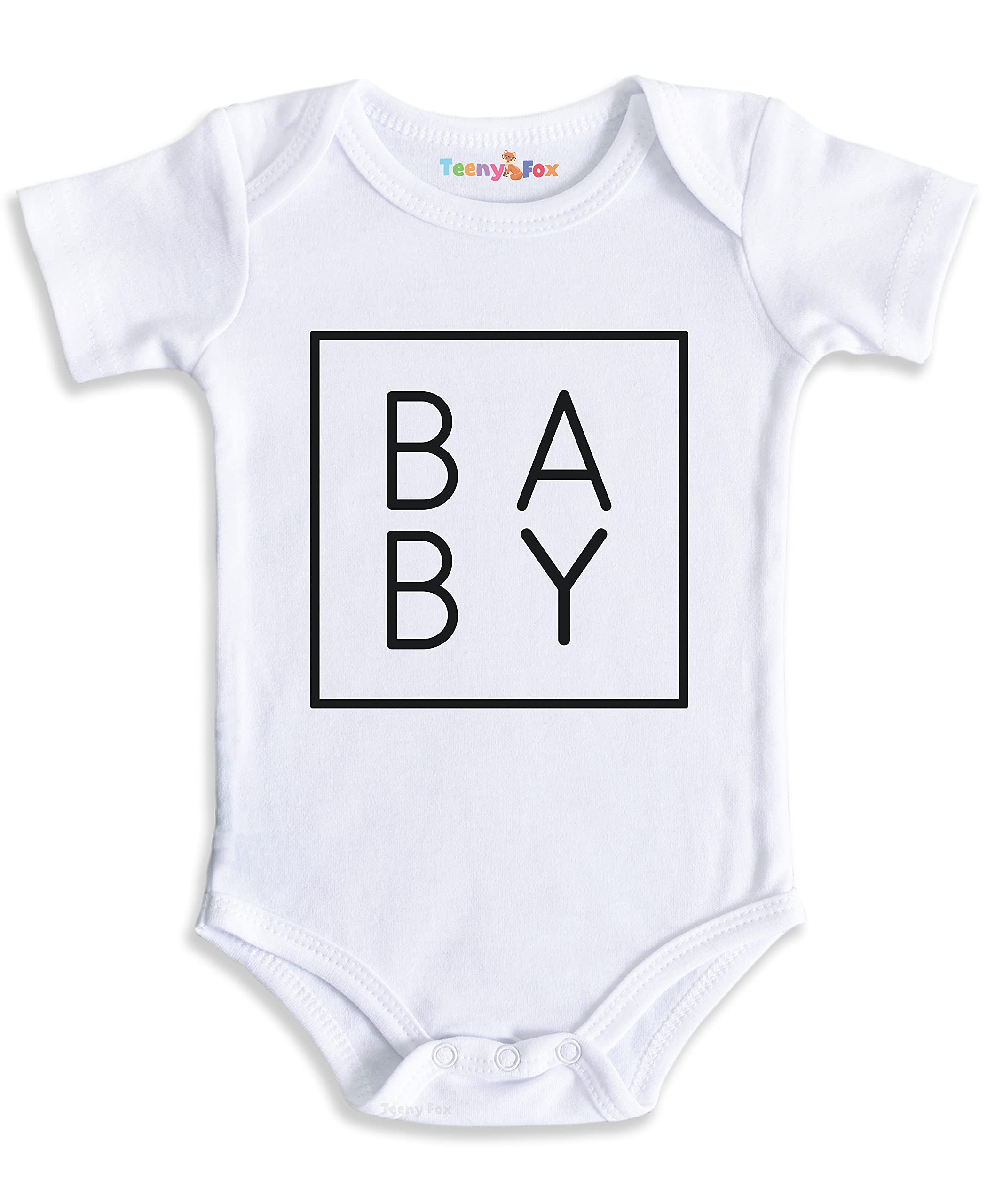 Teeny Fox Baby Bodysuit Letter Printed Family Cute Matching Outfits Couple Shirts