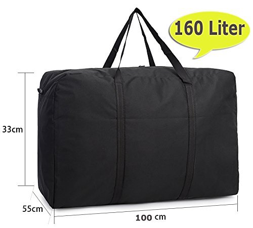 160 Liter Extra Large Storage Bag for Bedding Comforter King Pillows Blankets Clothes Waterproof College Carrying Bag with 2 Handles Zippered Travel Laundry Bag Foldable House Moving Bag Organizer