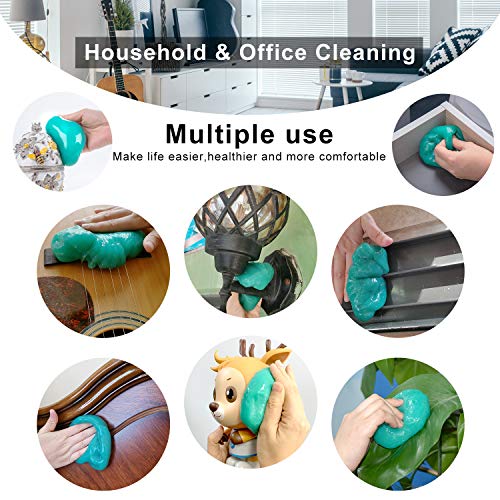 ASFSKY Cleaning Gel for Car Dust Cleaner Car Interior Slime for Detailing Putty for Dust Dirt Crumbs in Corners Inside The Car Clean The Dashboard Console and Vents