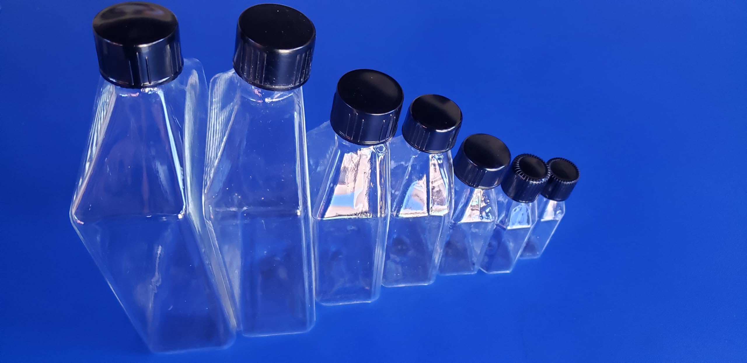 Beyondsupply-Seven (7) Lab Glass Tissue Cell Culture Flask Cap Sample Bottle New