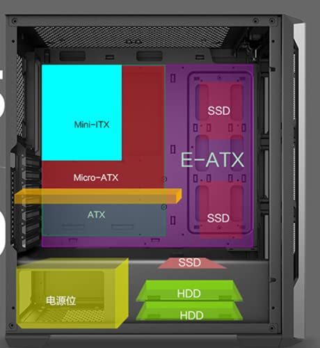 Bgears b-BlackWidow-RGB Black Gaming PC ATX case, Special Ripple effect Front Panel, Tempered Glass side. 2 x USB3.0, 3 x PWM 120mm ARGB Fans, Fan Controller with Remote, Support up to EATX board