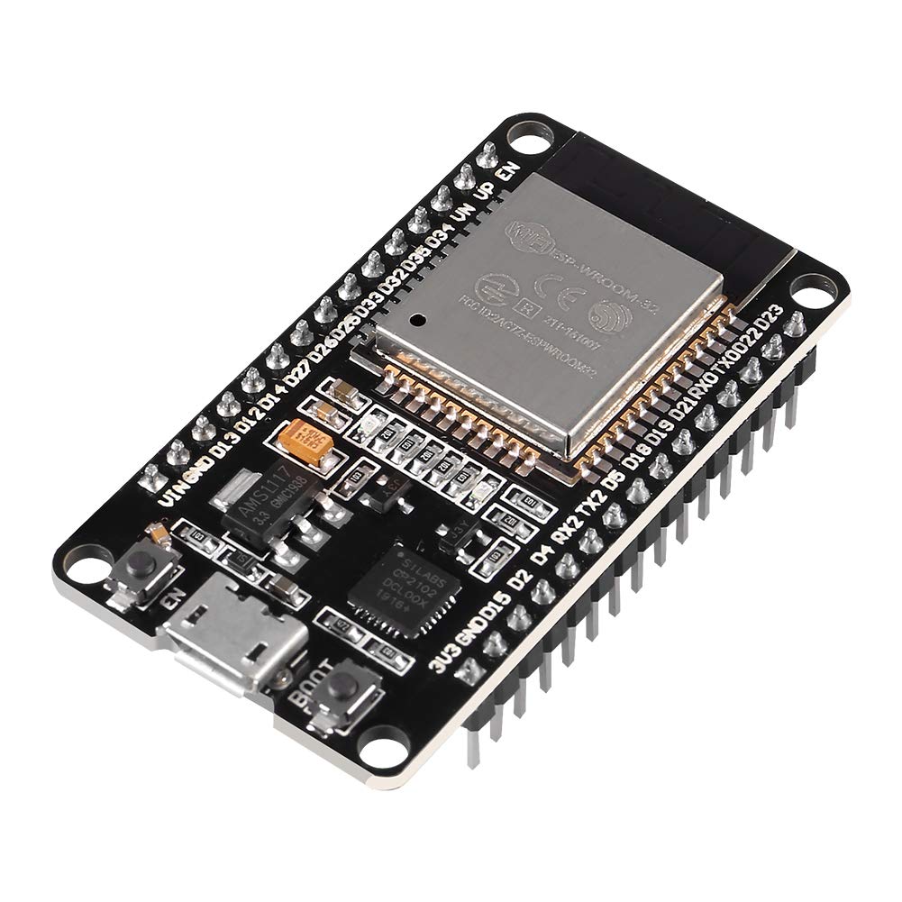 4PCS ESP32 Development Board ESP-32S NodeMCU Board ESP-WROOM-32 WiFi Microcontroller 2.4GHz 2 in 1 Dual-Core WiFi + Bluetooth Processor Integrated Chip CP2102 Low Power Consumption ESP-32S