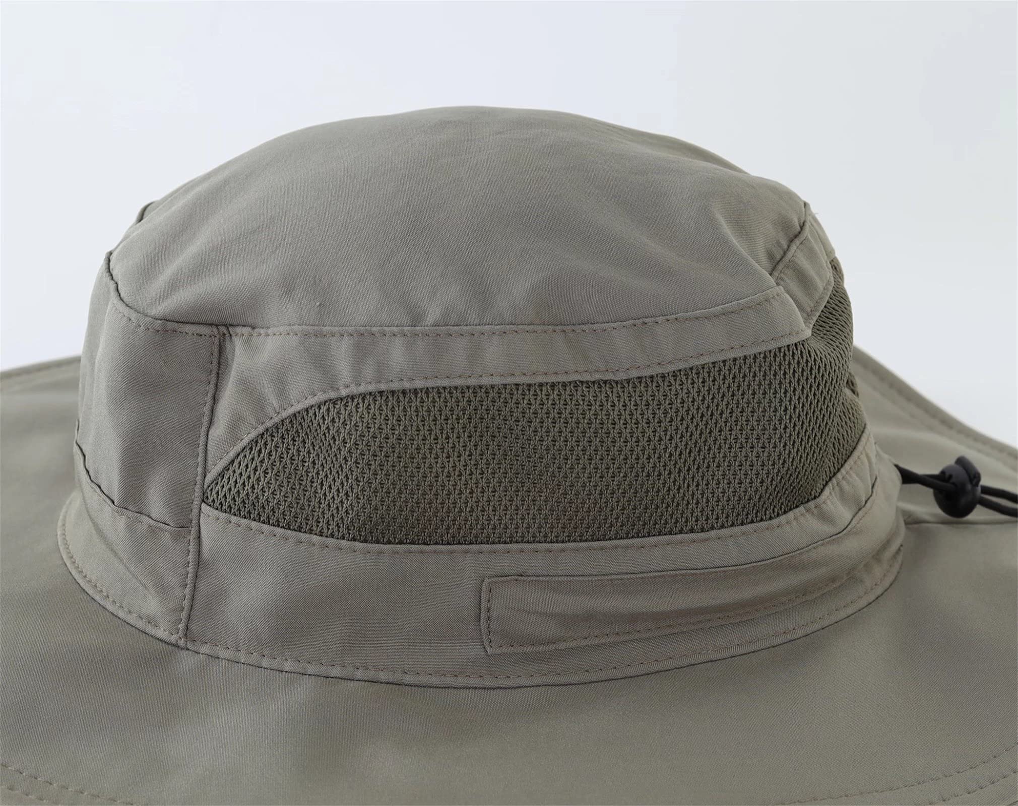 Connectyle Baby Boys Summer Sun Hat UPF 50+ Wide Brim Beach Hat Kids Bucket Fishing Hat S Army Green