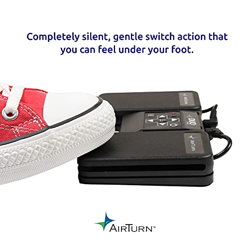 AirTurn DUO200 Silent Bluetooth Pedal Page Turner Media App Control Foot Pedal