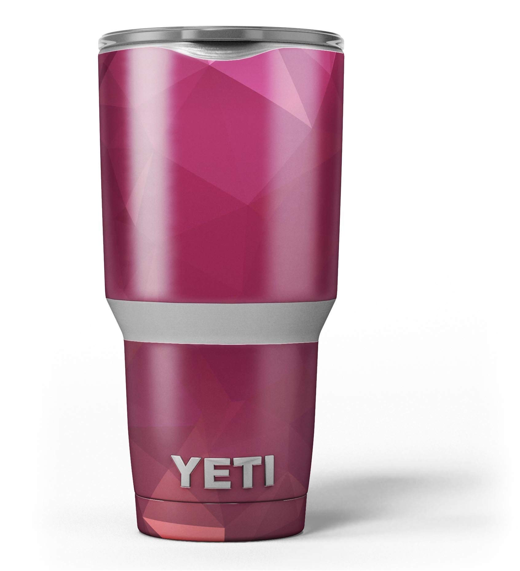 Design Skinz Pink Geometric V16 - Skin Decal Vinyl Wrap Kit Compatible with The Yeti Rambler Cooler Tumbler Cups