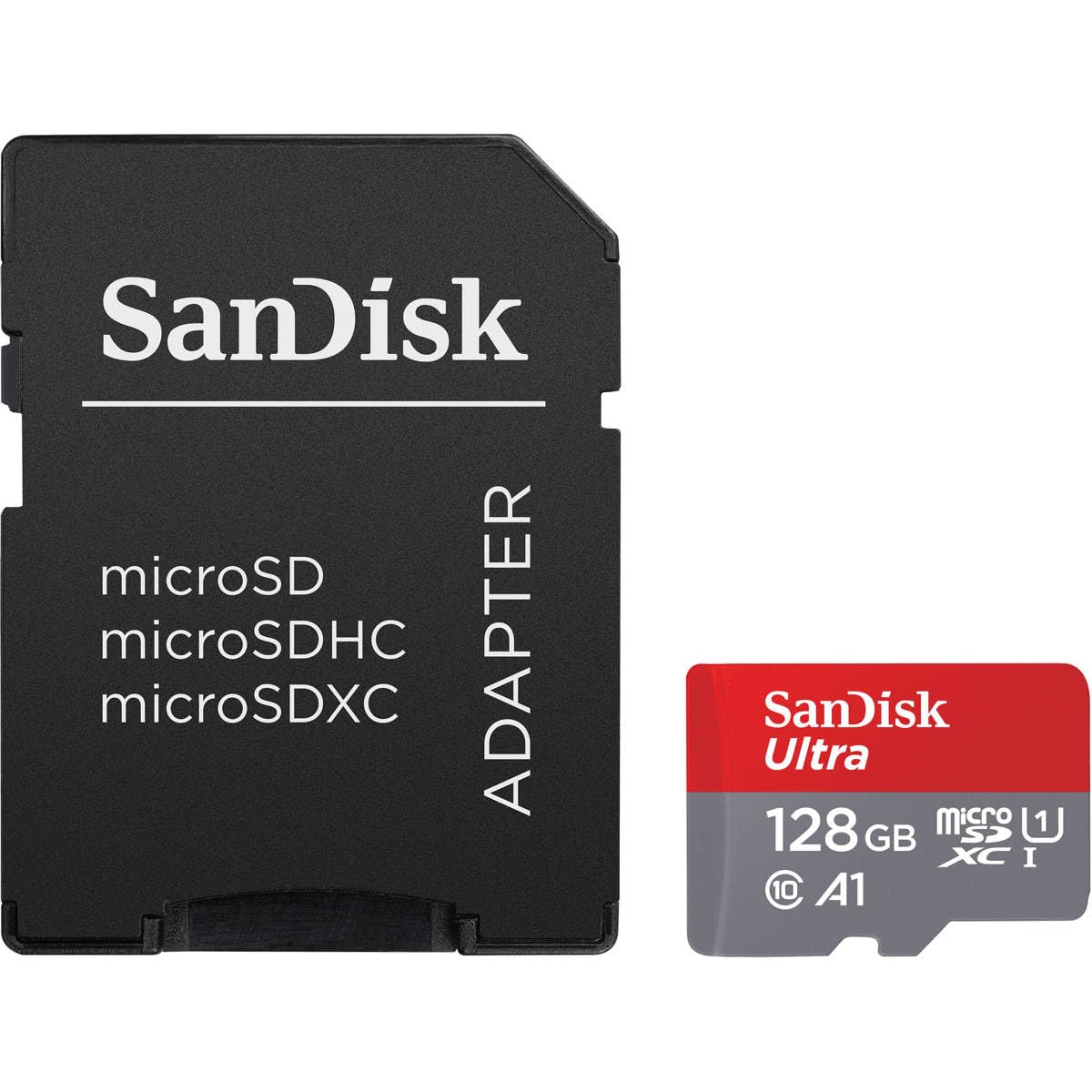 SanDisk 128GB Ultra UHS-I Class 10 A1 microSDXC Memory Card, 120MB/s Read, 10MB/s Write