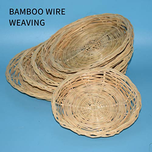 4 pcs Brown Wicker Paper Plate Holders,10 inches,Paper Plate Holders Wicker Heavy Duty, Wicker Paper Plate Holder,Paper Plate Holders Bamboo,Paper Plate Holders Reusable