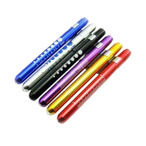Move on Medical Penlight Pocket Pen Flashlight Emergency Relief Replaceable Battery Reusable Suitable for Surgeons, Nurses, Multicolor