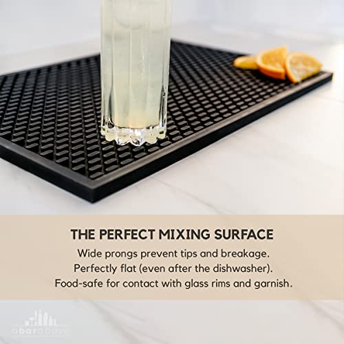 A Bar Above Heavy Duty Bar Mat β Food-Safe Silicone Mat β Bar Mats for Countertop - Commercial Strength Bartender Accessories Dish Drying Mat for Kitchen Counter - Barista Accessories