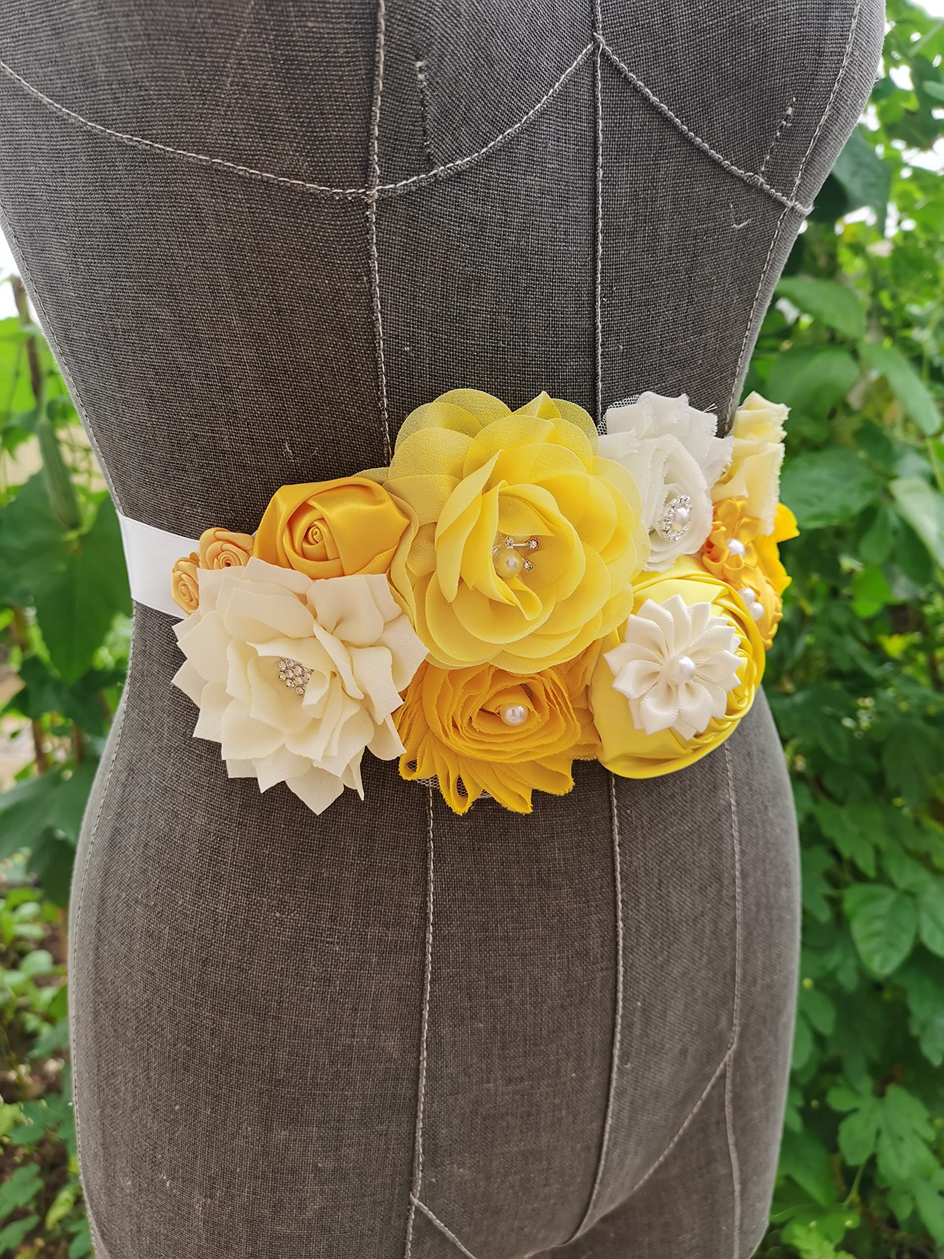 HOSINSECT New Maternity Pregnancy sash for Mom to be Baby Shower sash (Yellow)